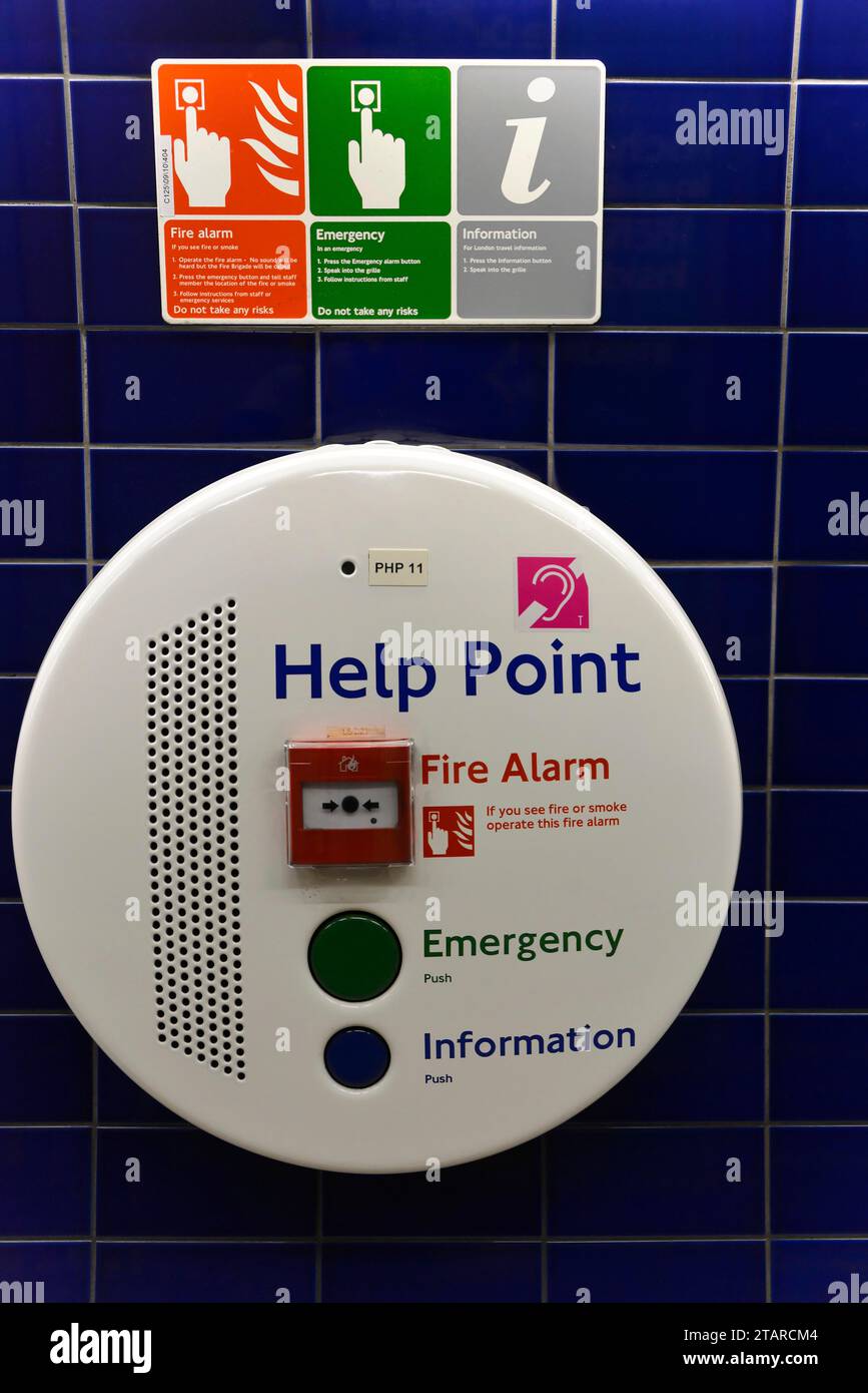 Help Point, help station, underground platform, London, London region ...