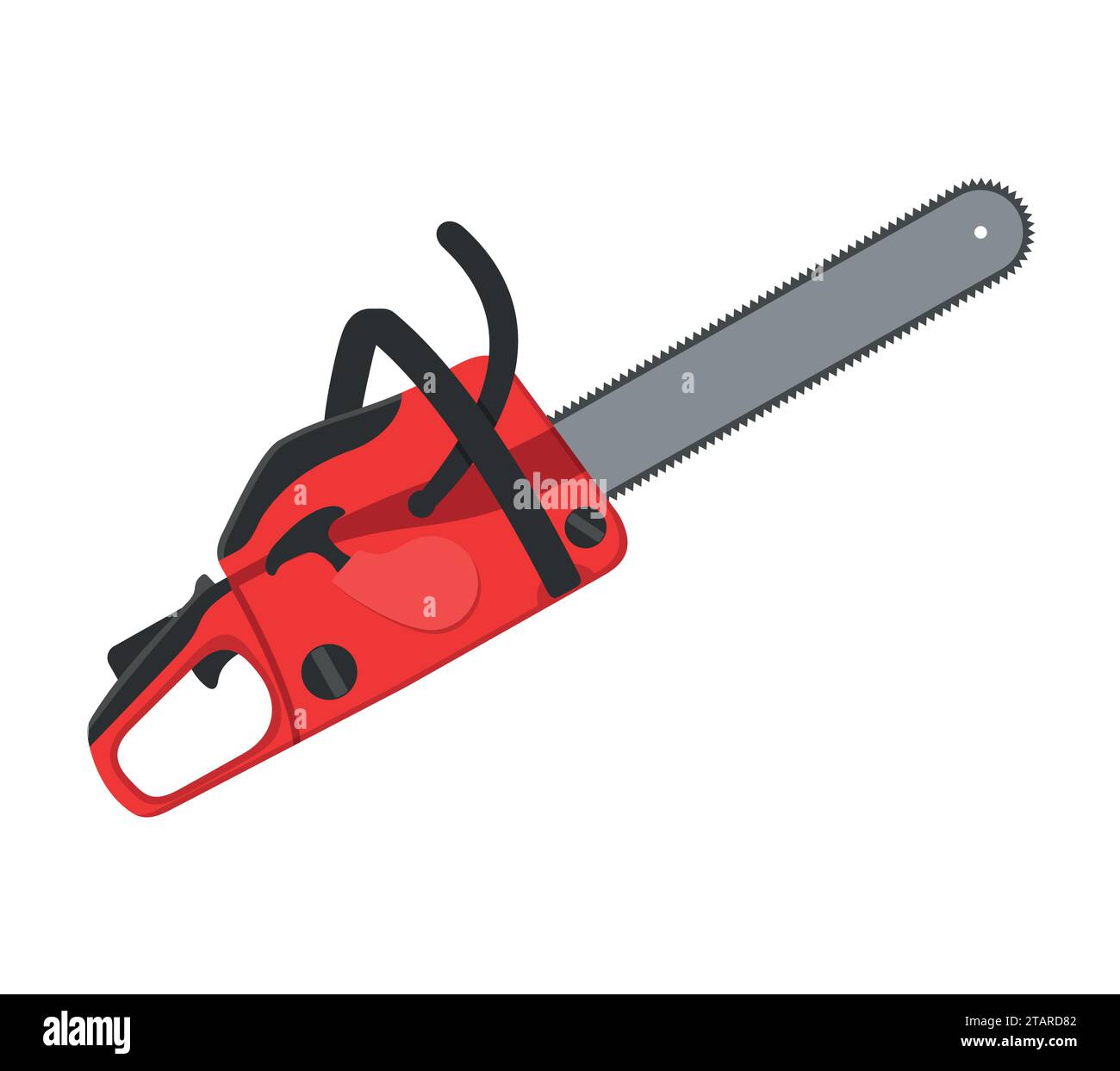 Chainsaw isolated on white background. Professional instrument, working ...