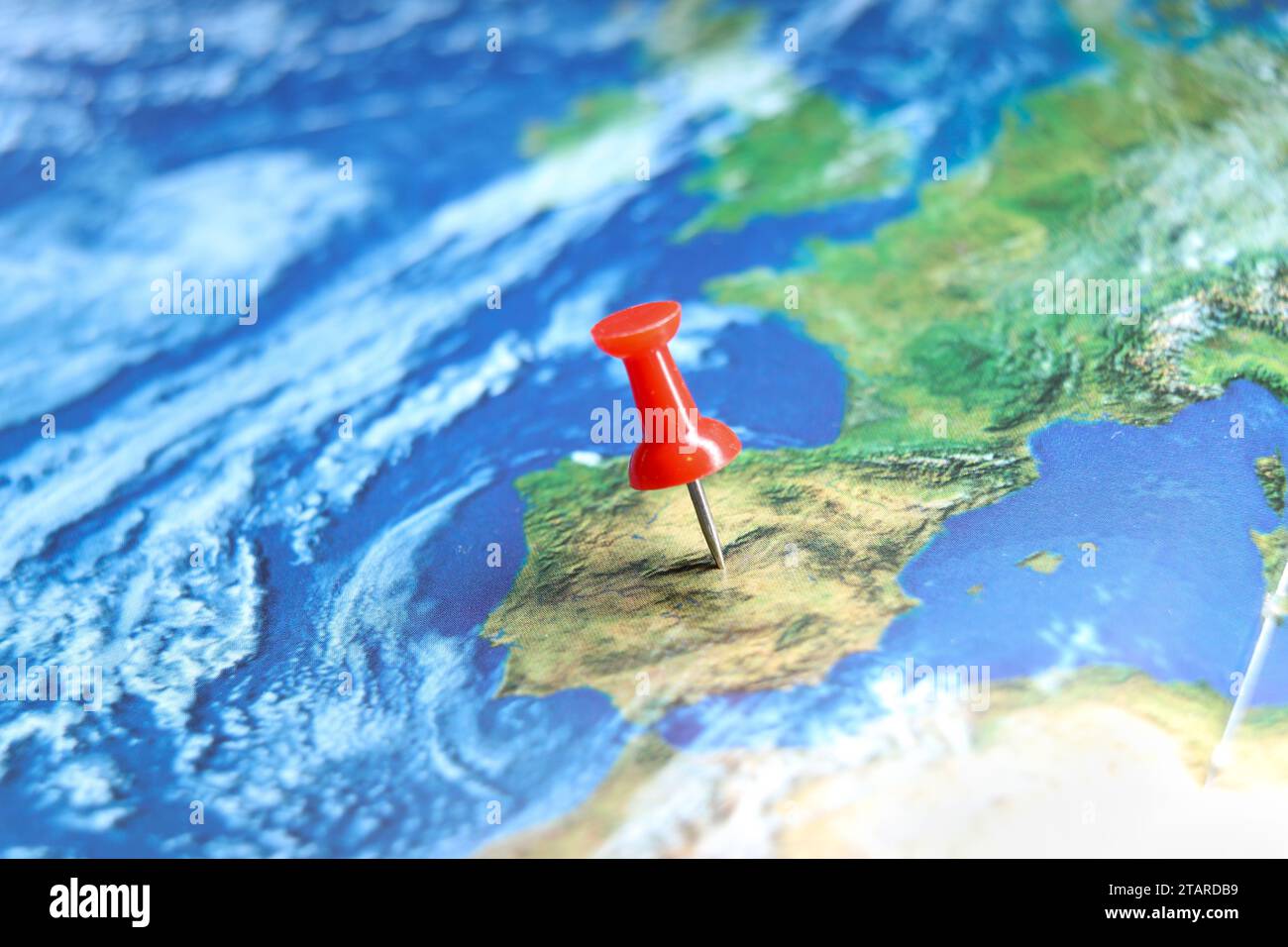 Spain pin on map Stock Photo - Alamy