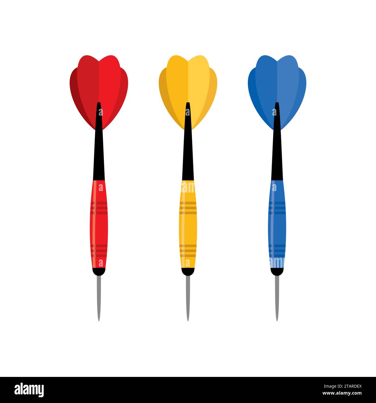 Darts arrow in flat style isolated on white background. Vector ...