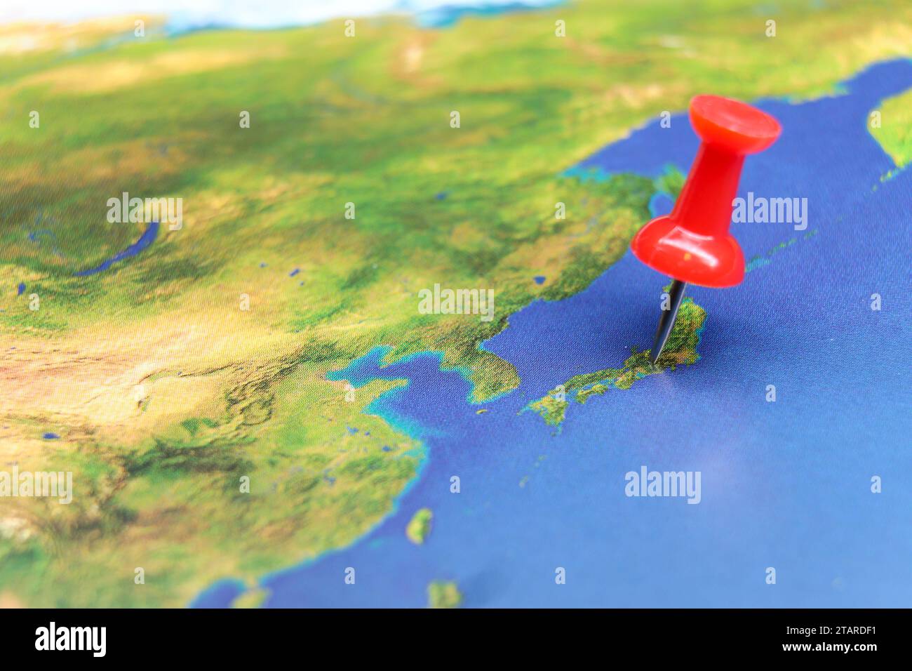 Japan pin on map Stock Photo - Alamy
