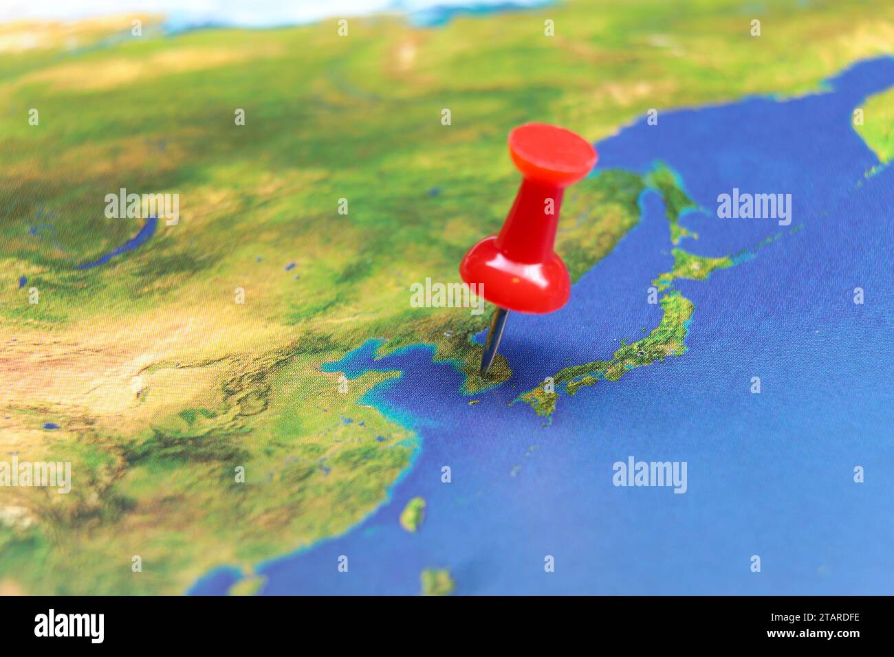 South korea map pin hi-res stock photography and images - Alamy