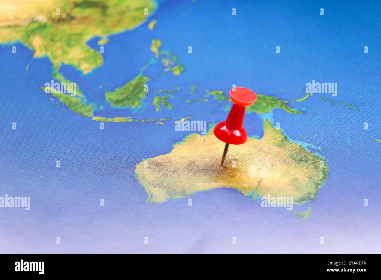 Australia pin on map Stock Photo - Alamy