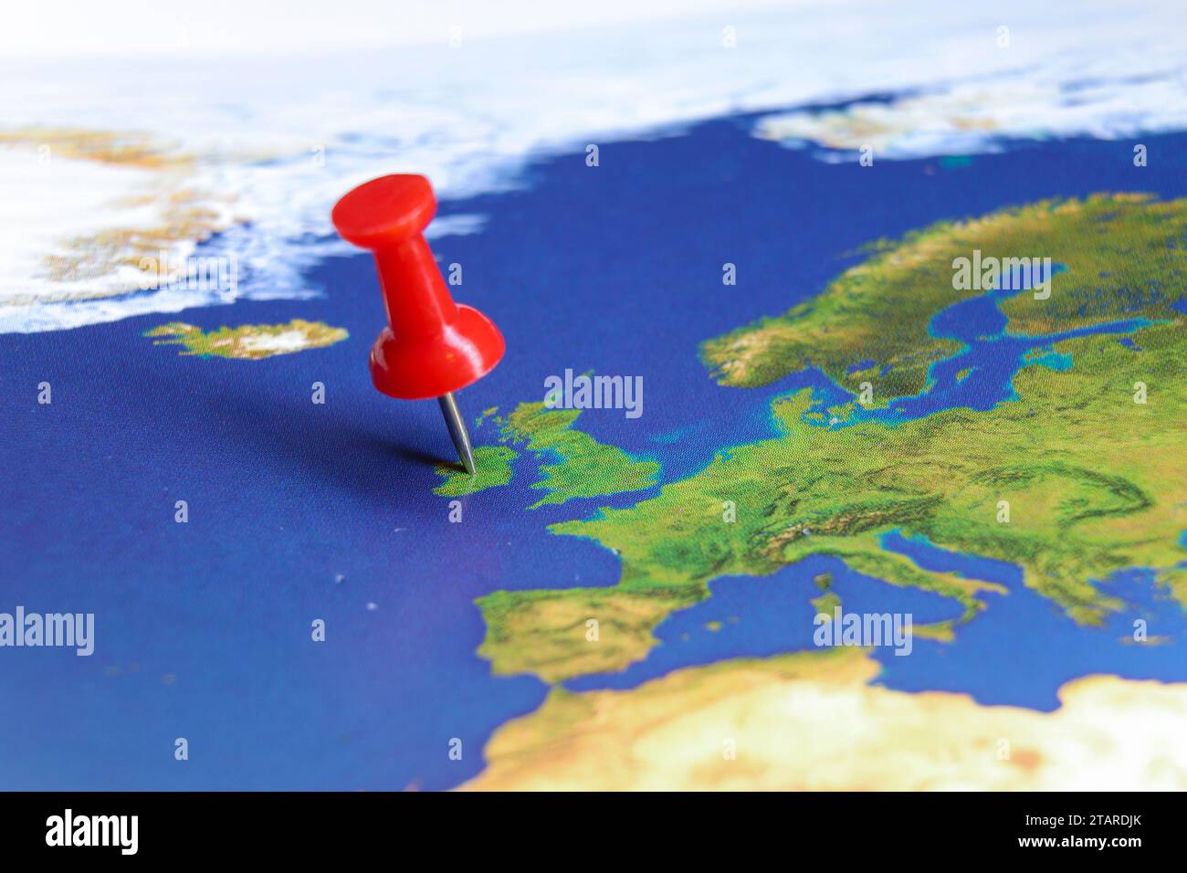 Ireland pin on map Stock Photo - Alamy