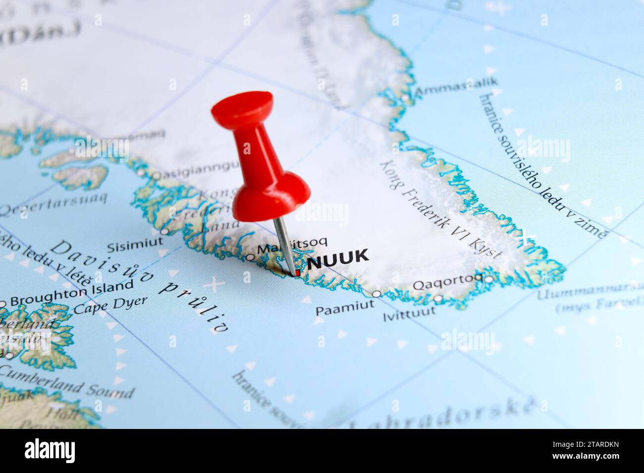 Greenland map pin hi-res stock photography and images - Alamy