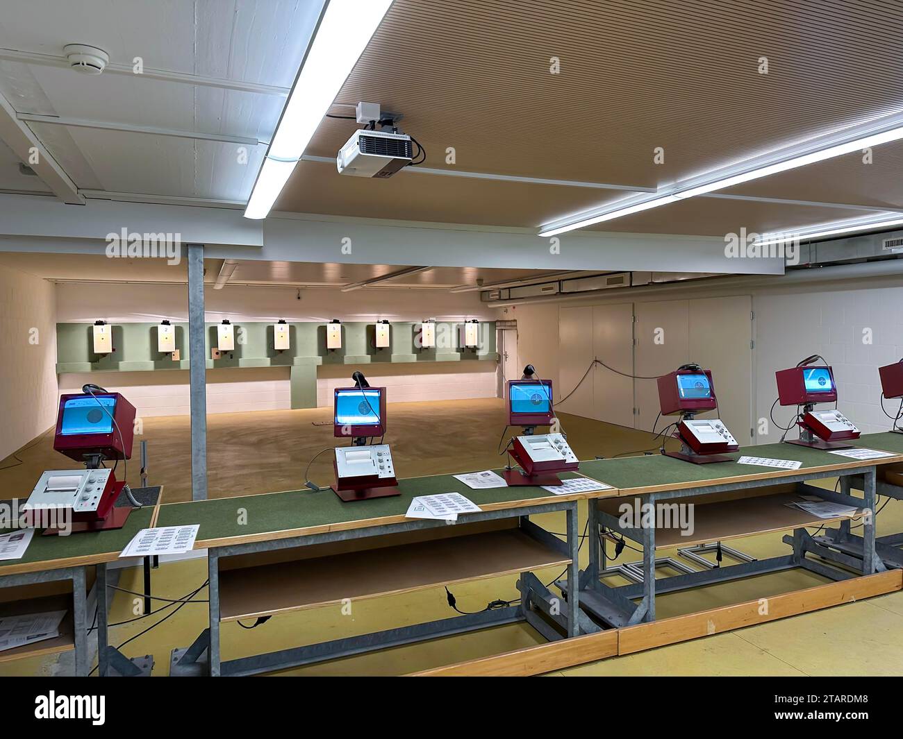 Modern Shooting Range with Target and Eletronic System in an ...