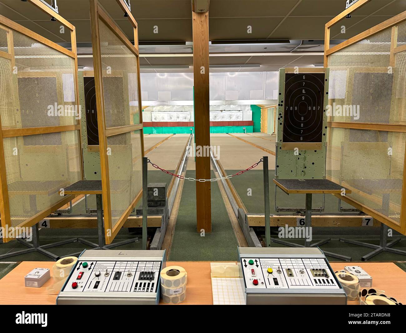 Modern Shooting Range with Target and Eletronic System in an ...