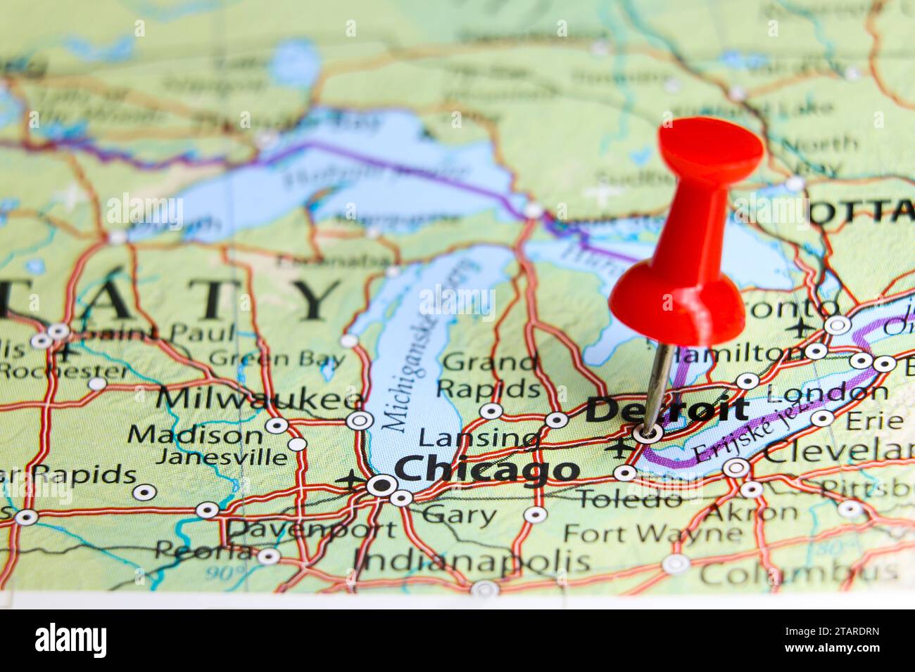 Michigan state political map hi-res stock photography and images - Alamy