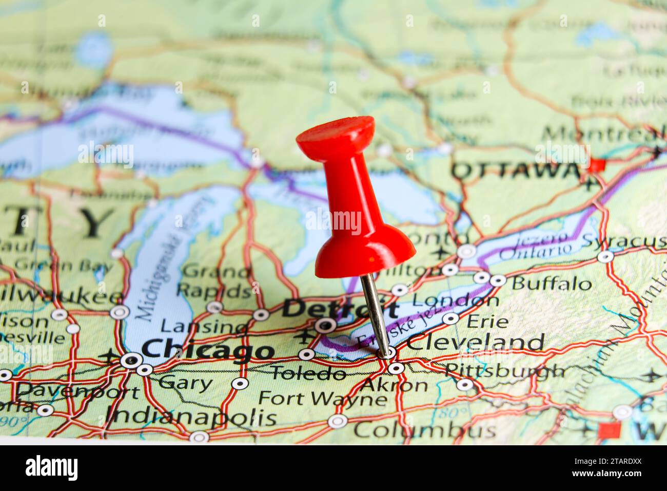 Map of cleveland ohio hi-res stock photography and images - Alamy