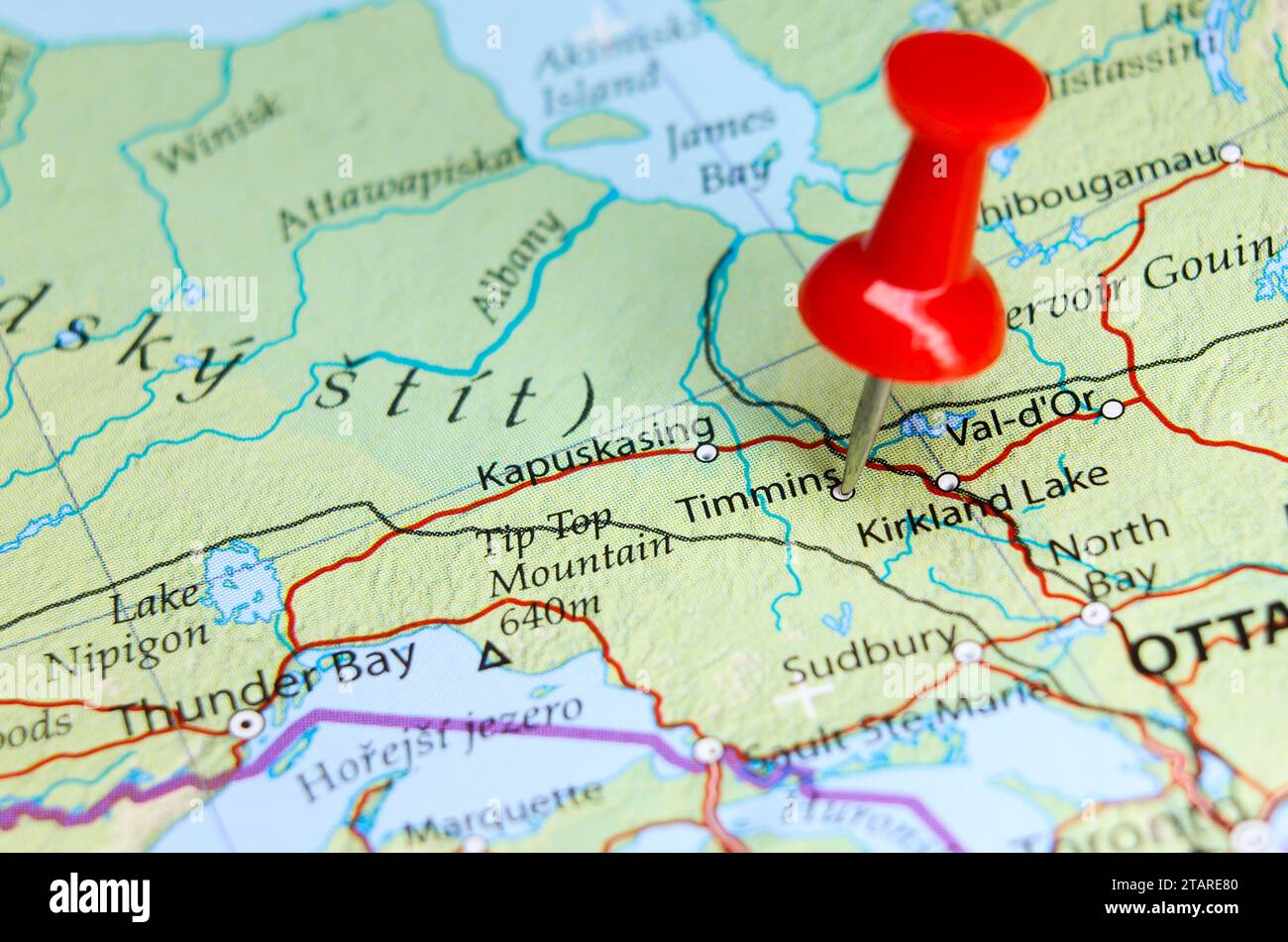 Timmins map hi-res stock photography and images - Alamy
