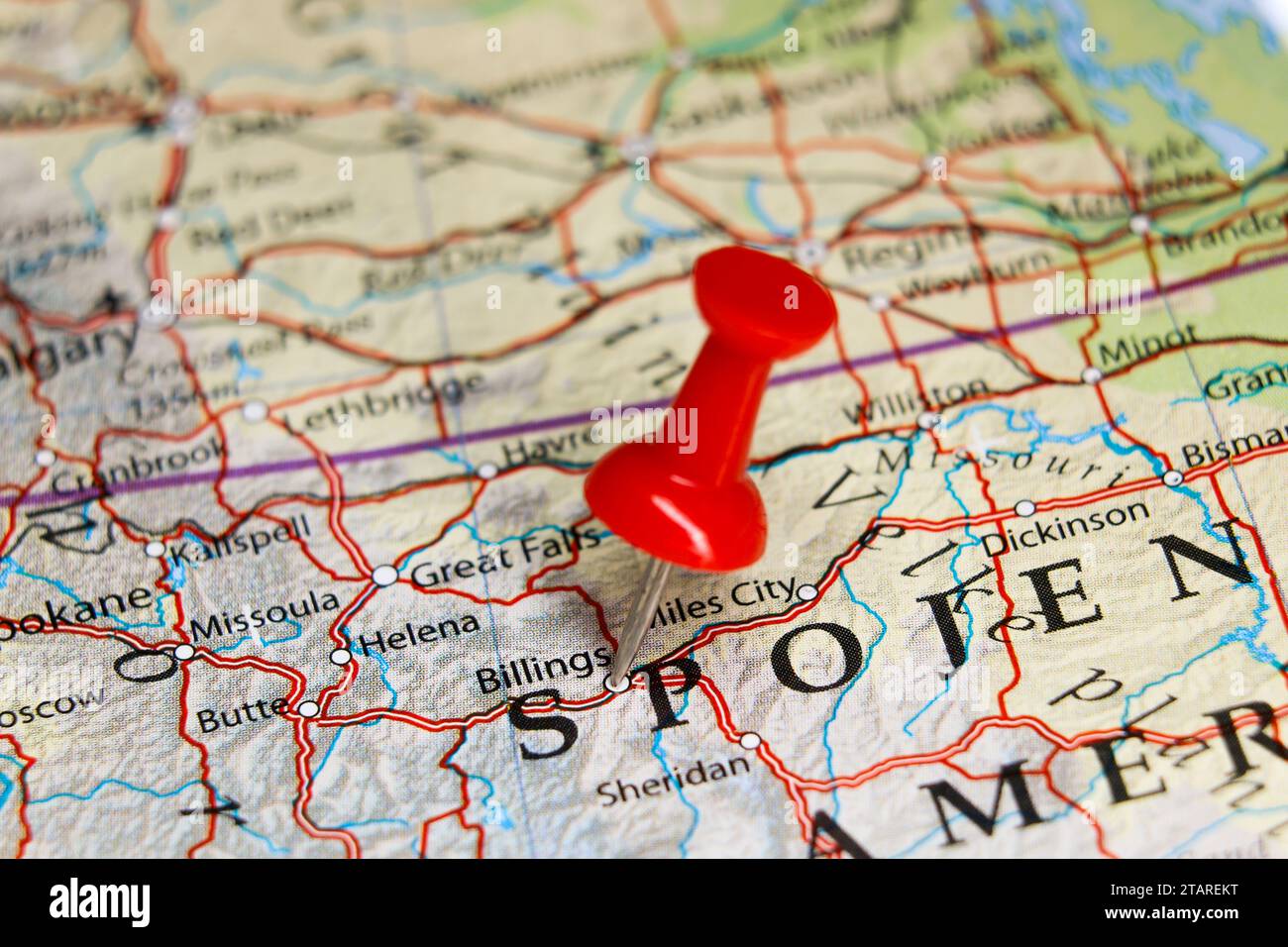 Billings montana map hi-res stock photography and images - Alamy
