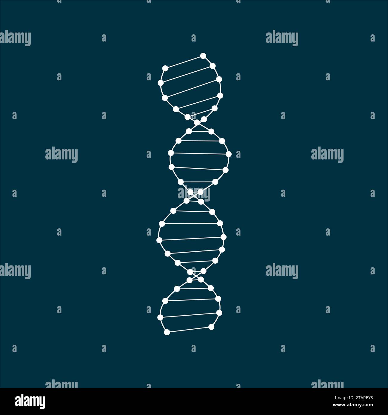 White DNA icon in flat style isolated on white background. Vector Stock ...