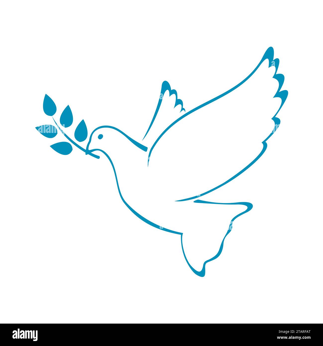 Dove with branch Stock Vector Images - Alamy