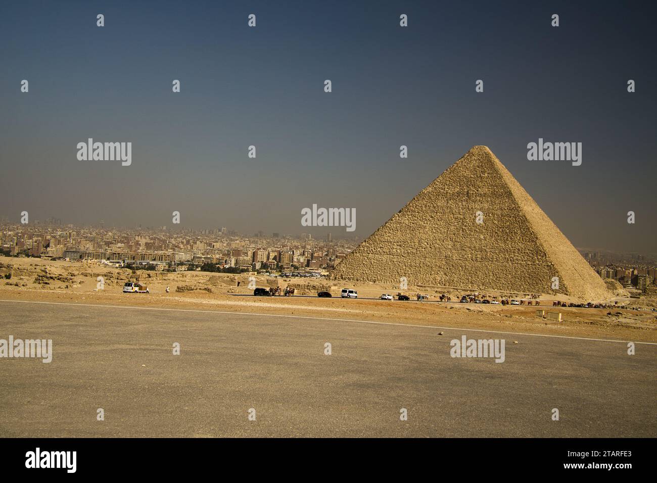 Panoramic view of famous Giza Pyramids in Egypt a UNESCO world heritage ...