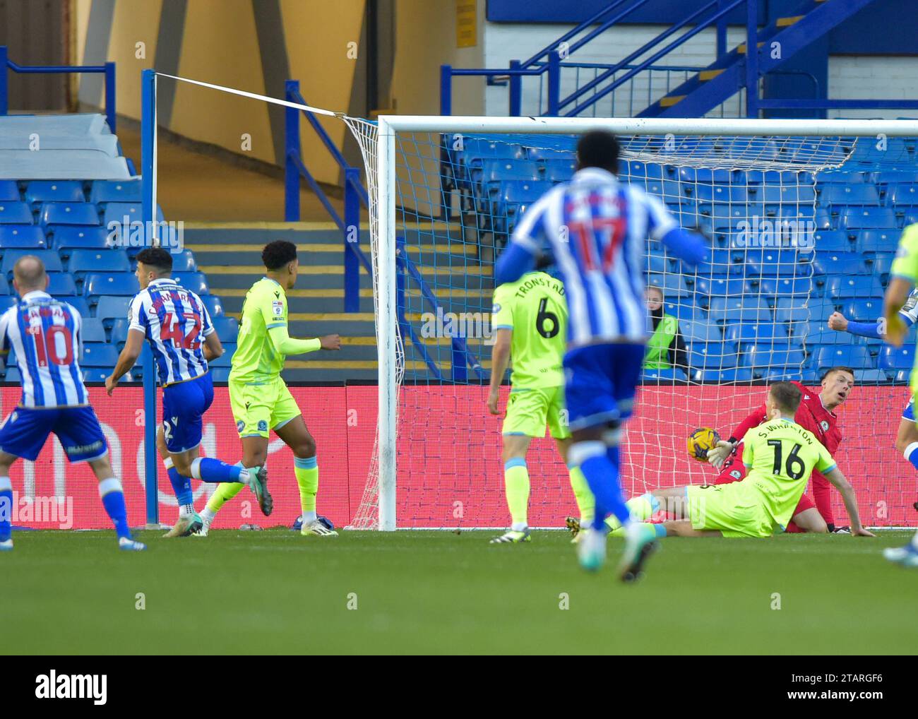 Pierce Charles #47 of Sheffield Wednesday scores to make it 1-0 during ...