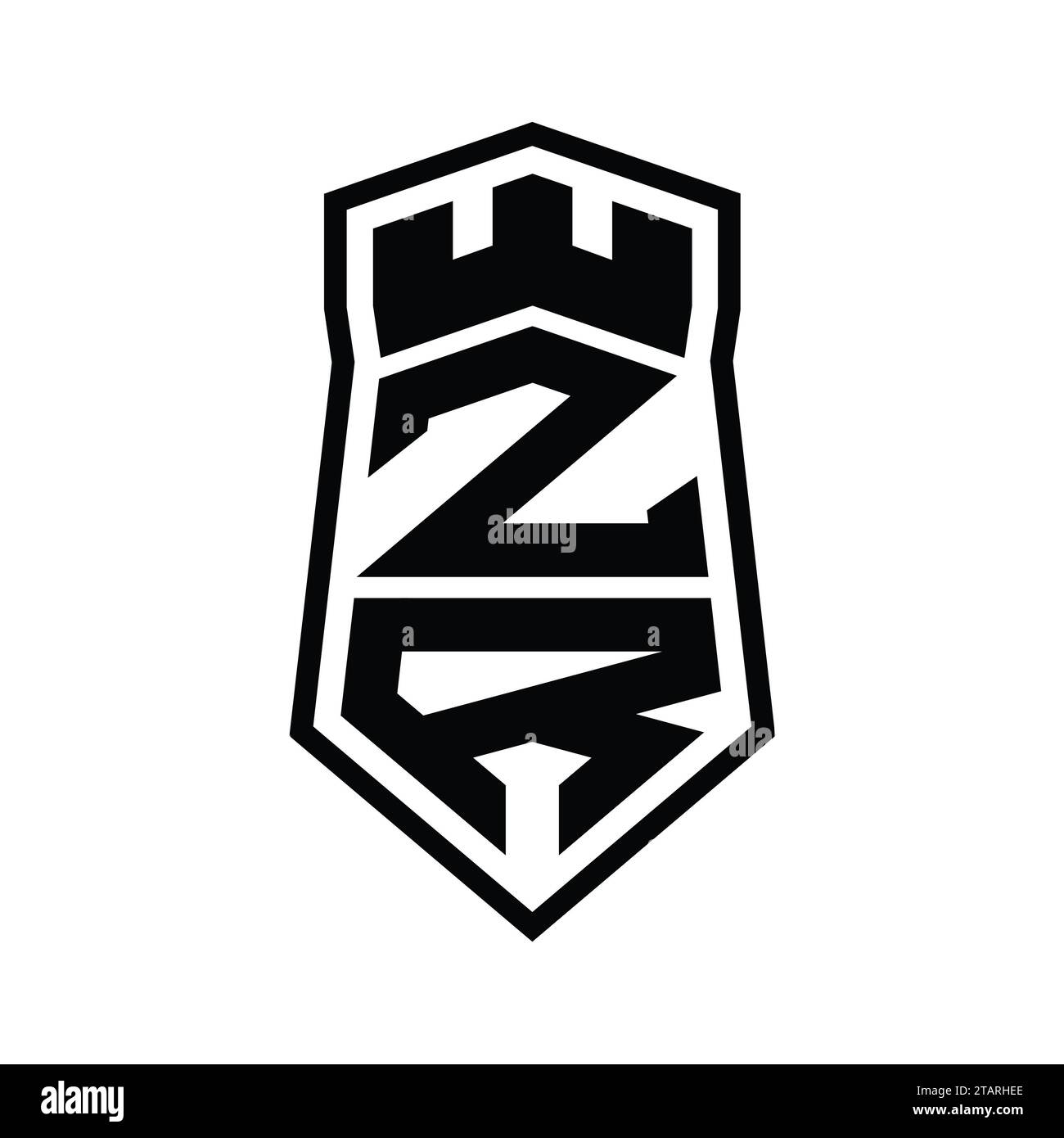 ZR Letter Logo monogram hexagon shield shape up and down with crown ... ZR Letter Logo monogram hexagon shield shape up and down with crown ...