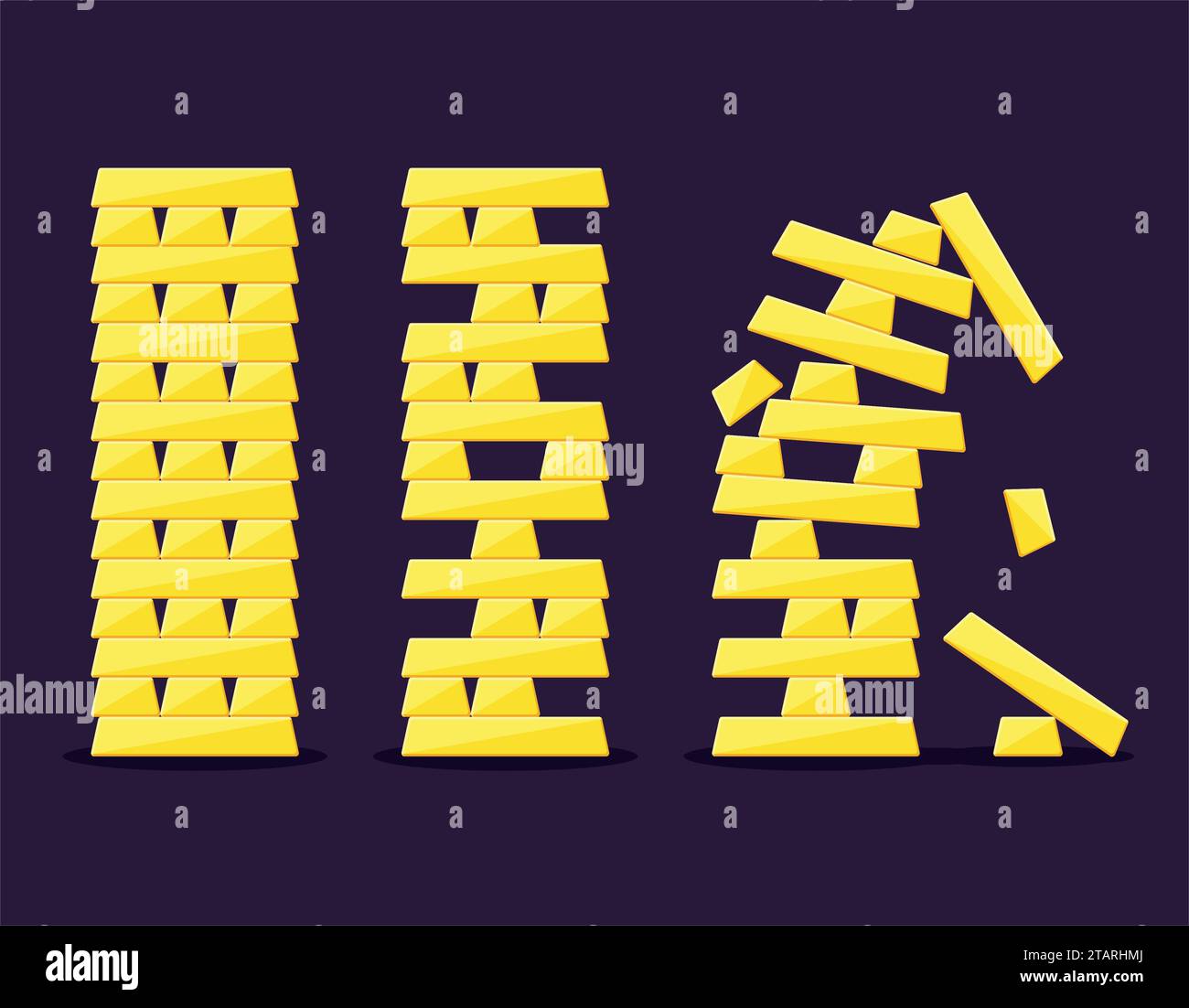 Tower games with gold bars. Game golden tower block stack balance risk ...