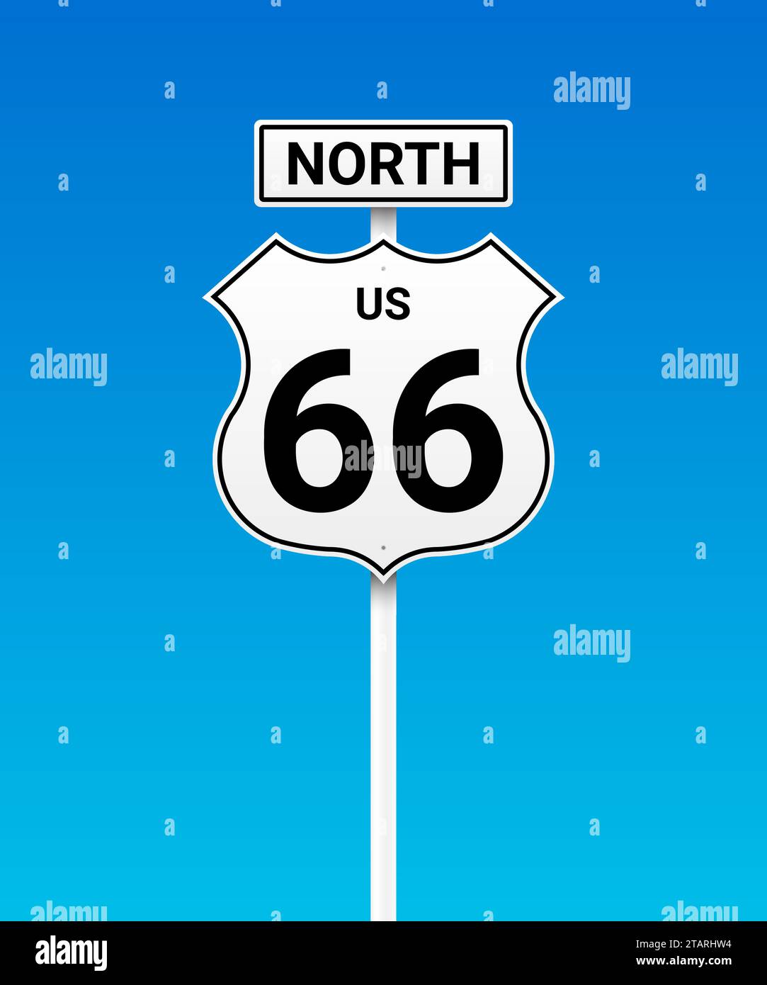US Route sign isolated on a sky gradient. Vector illustration Stock ...