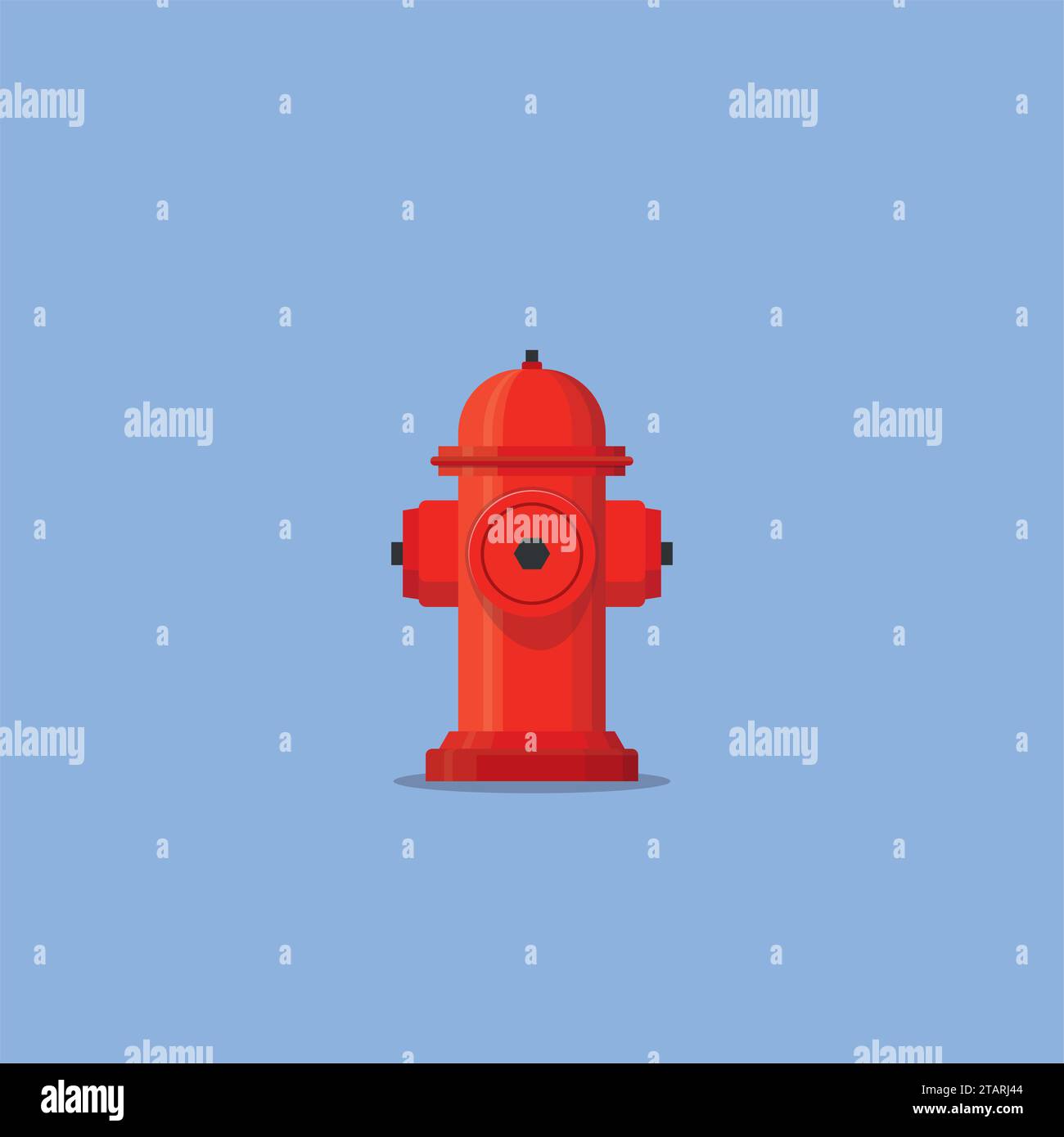 Red hydrant firefighter extinguish the fire icon in flat style isolated ...