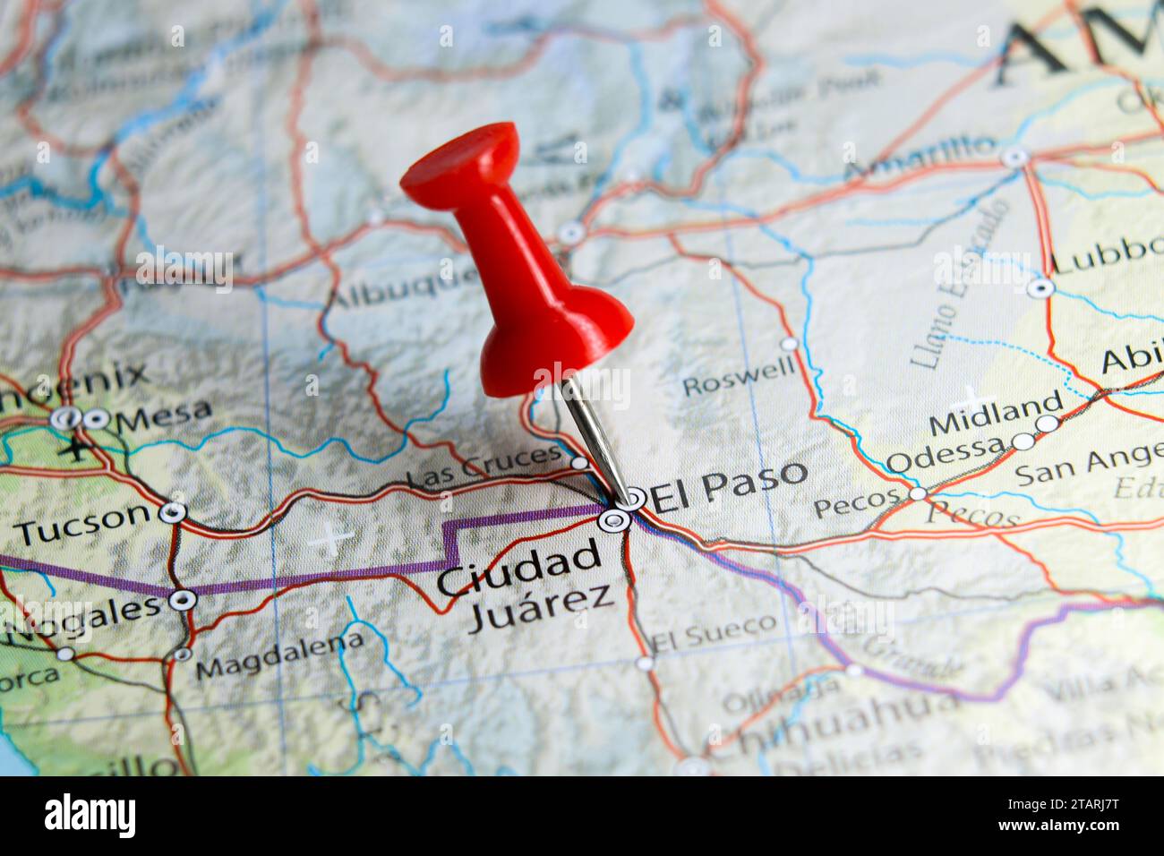 El paso texas map hi-res stock photography and images - Alamy