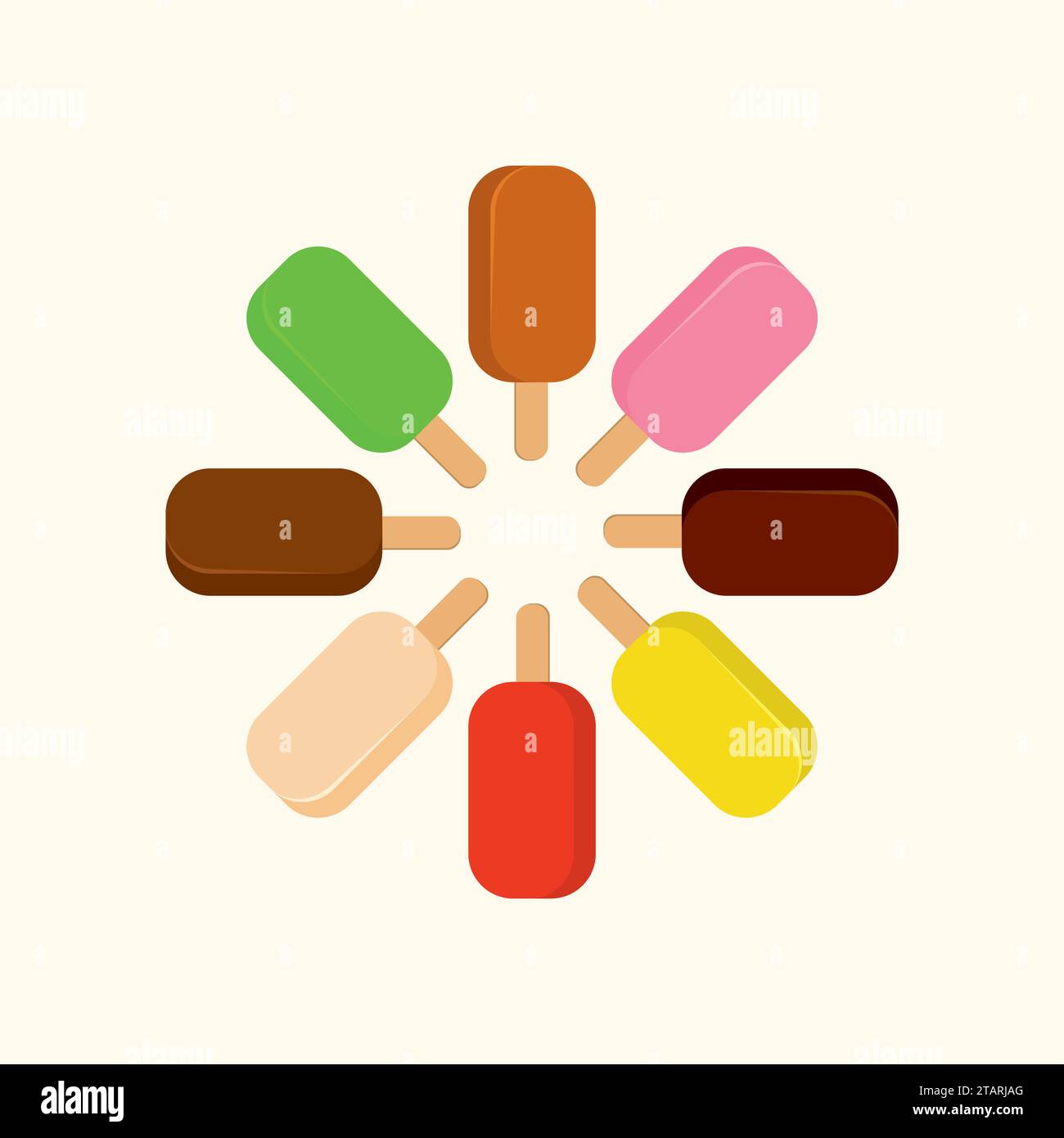 Sweet cold ice cream set and tasty frozen ice cream collection vector ...