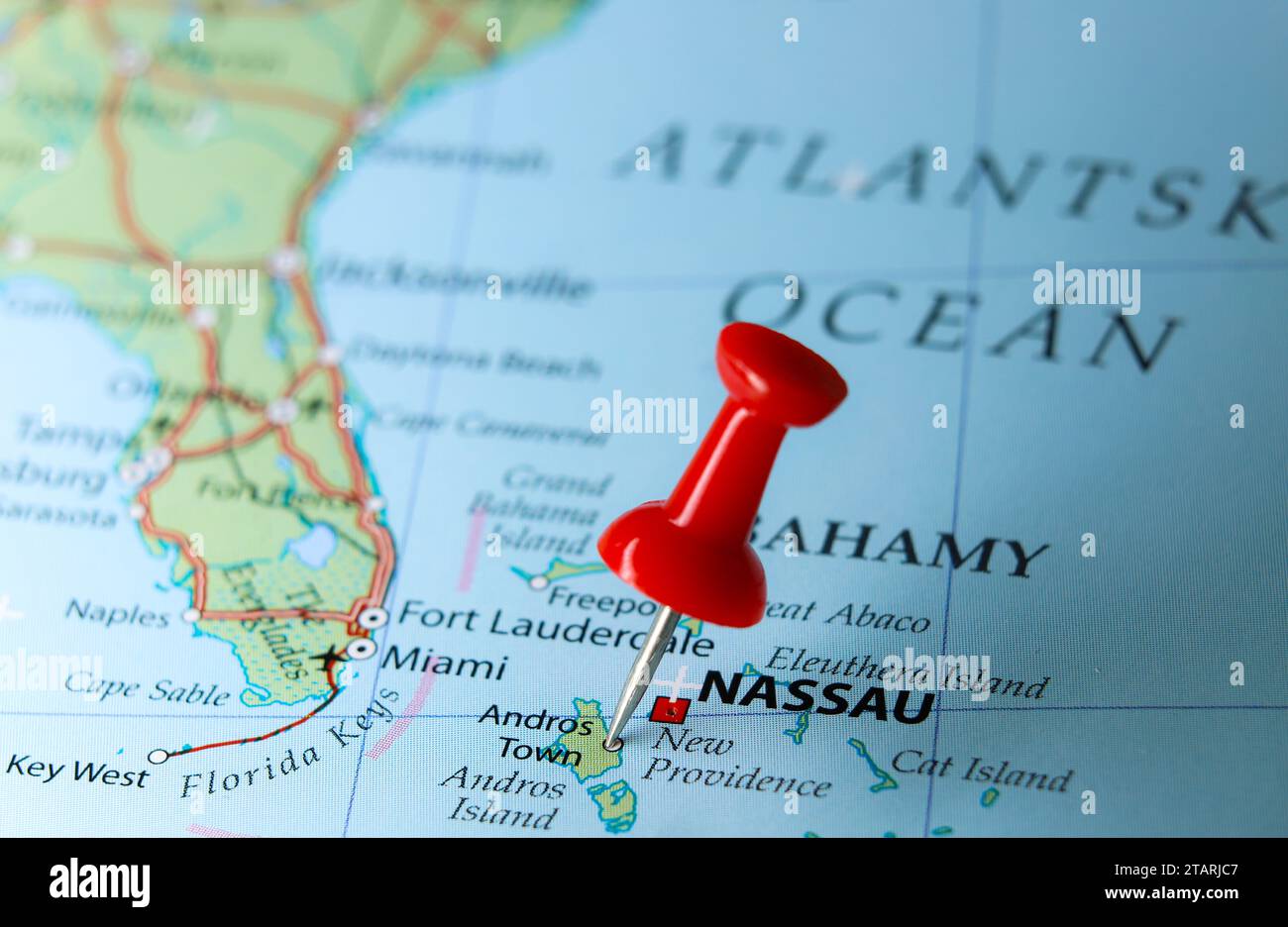 South andros island trip map hi-res stock photography and images - Alamy