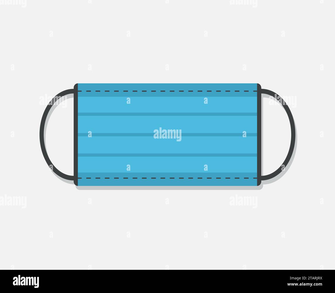 Medical mask in flat style isolated on white background. Vector ...