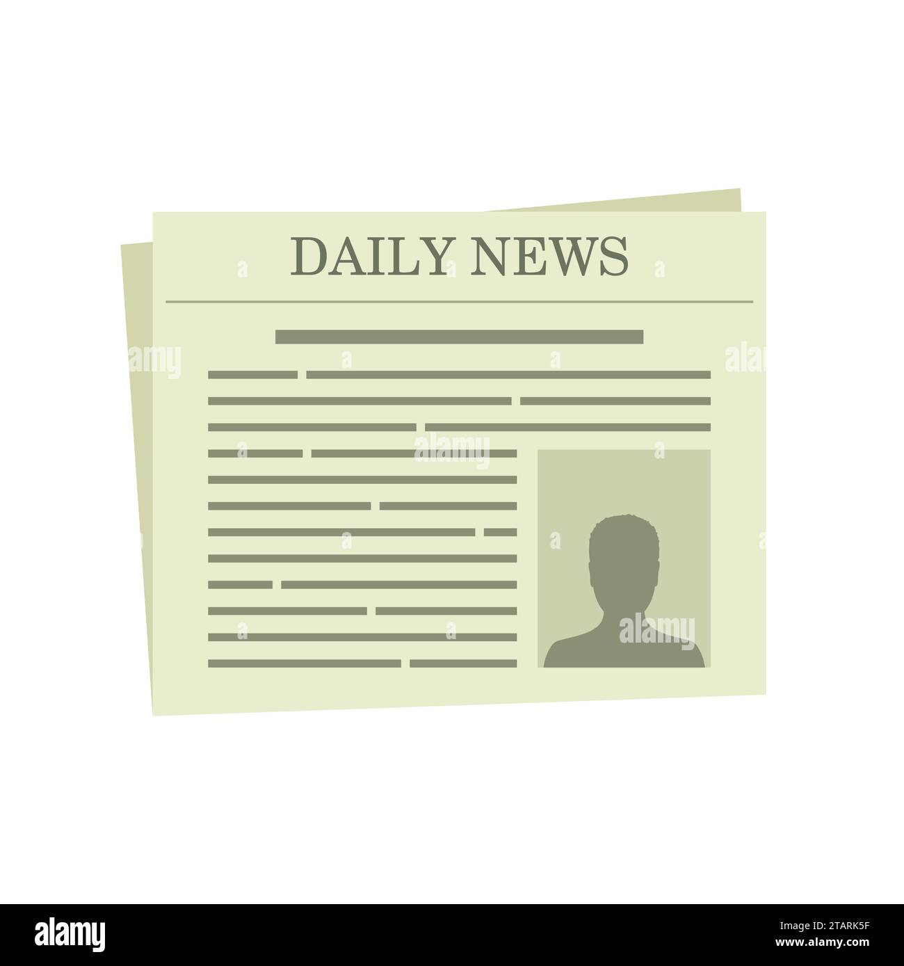 Newspaper stack on white Stock Vector Images - Alamy