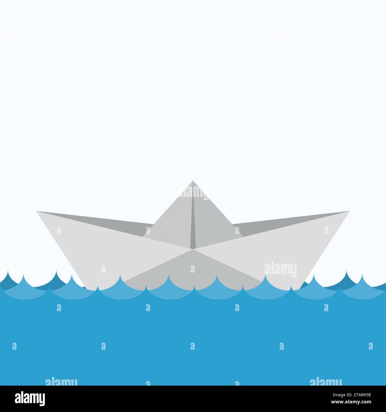 Paper boats ship origami toy and paper ship vessel transport wave ...