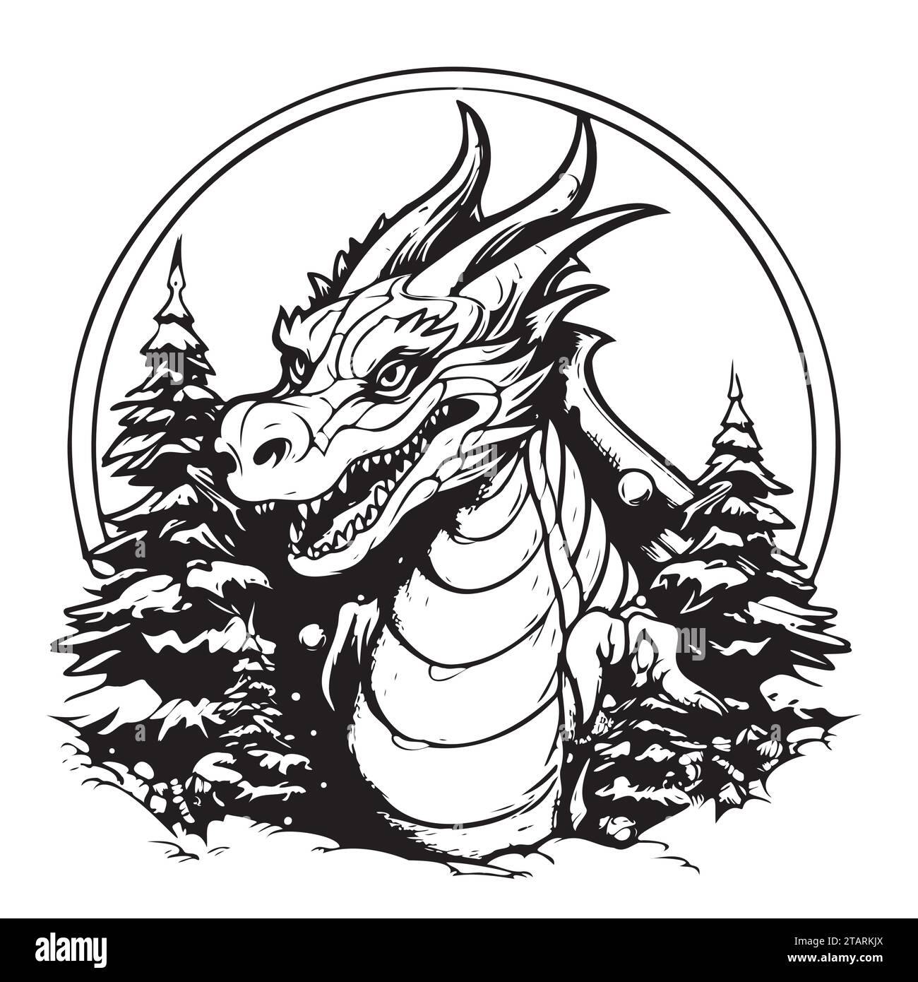 Cute Chinese Dragon Black And White