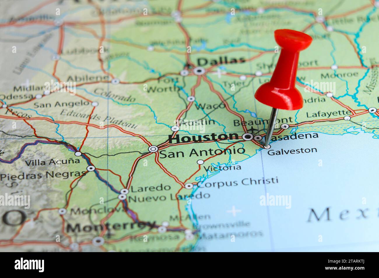 Map of galveston island hi-res stock photography and images - Alamy