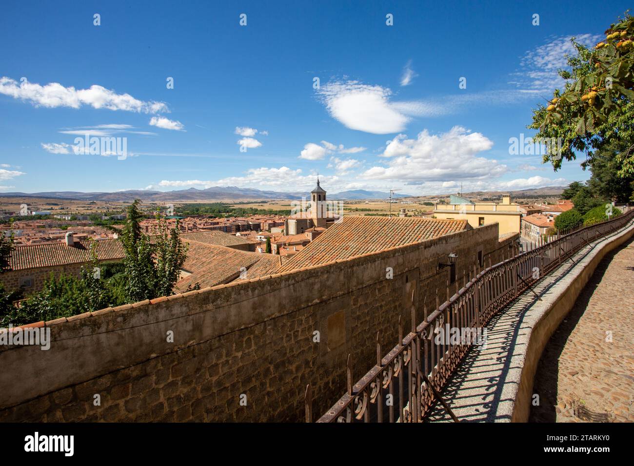View over the surrounding landscape from the above the Spanish ...