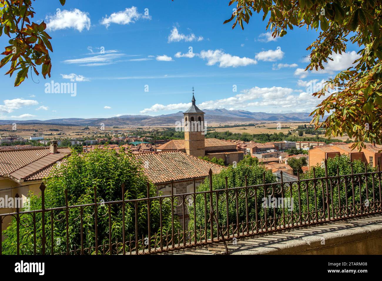 View over the surrounding landscape from the above the Spanish ...