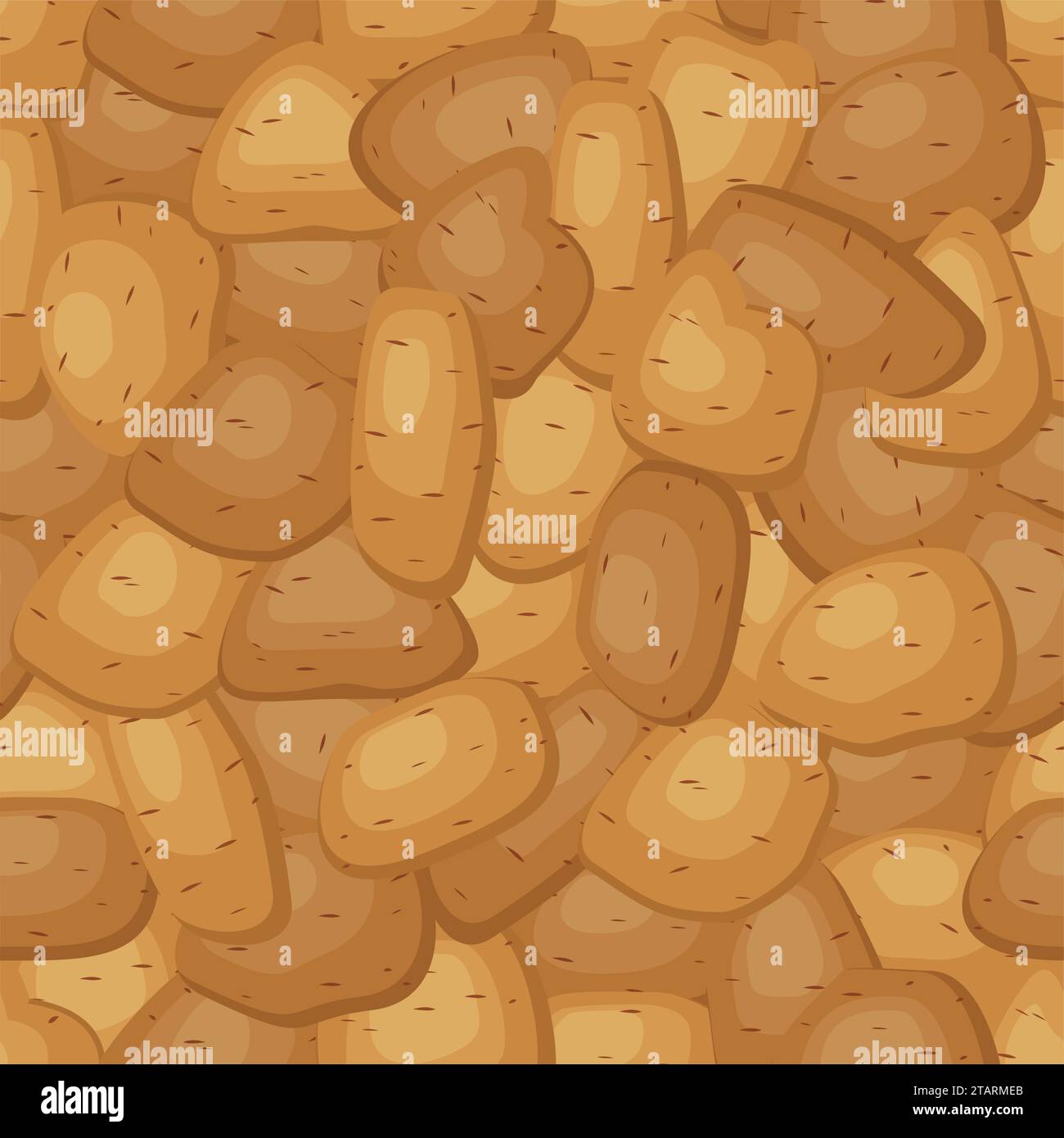 Seamless pattern with fresh ripe potatoes. Background with potatoes ...