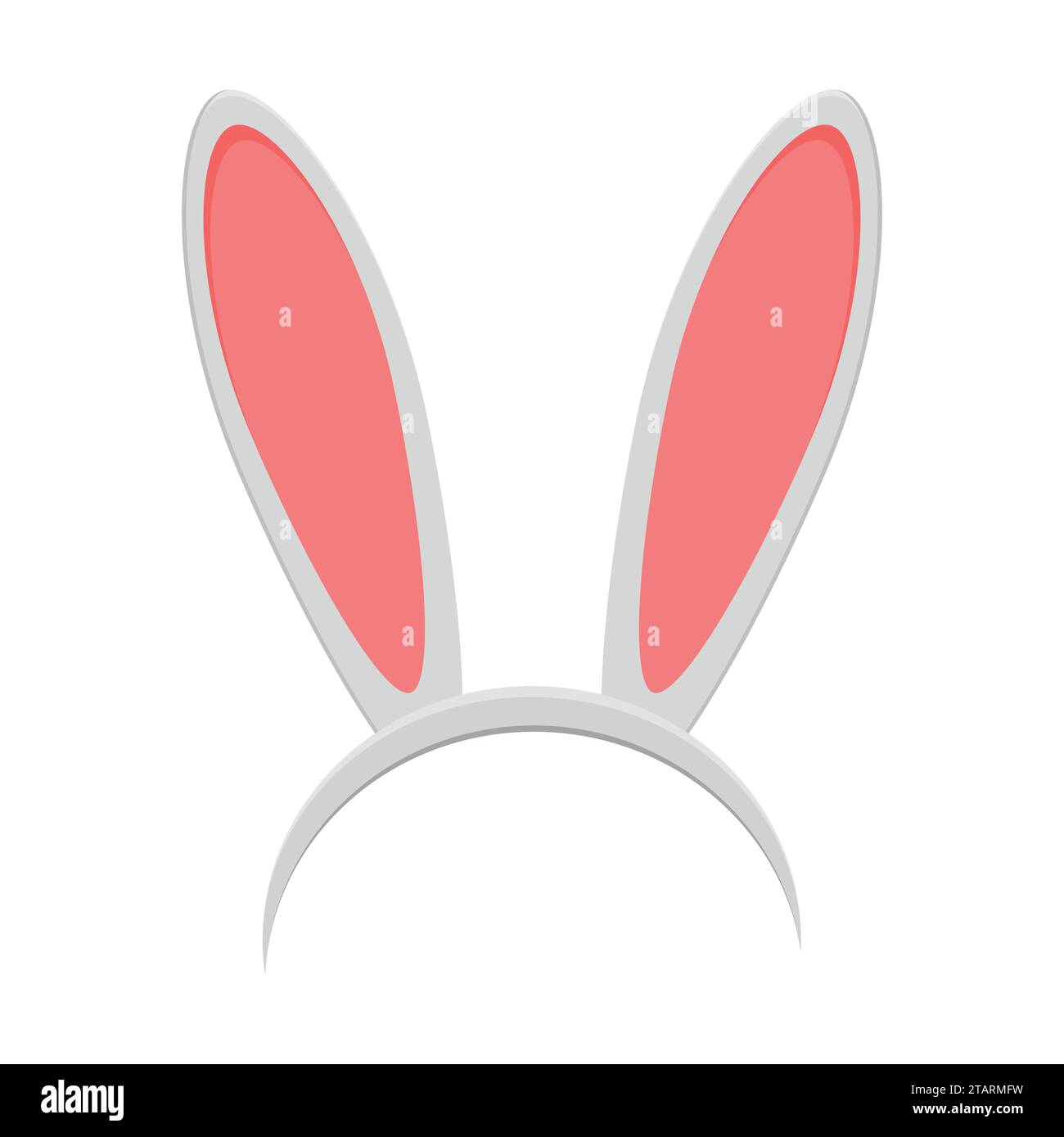 Easter bunny ears mask isolated on white background. Rabbit ear spring ...