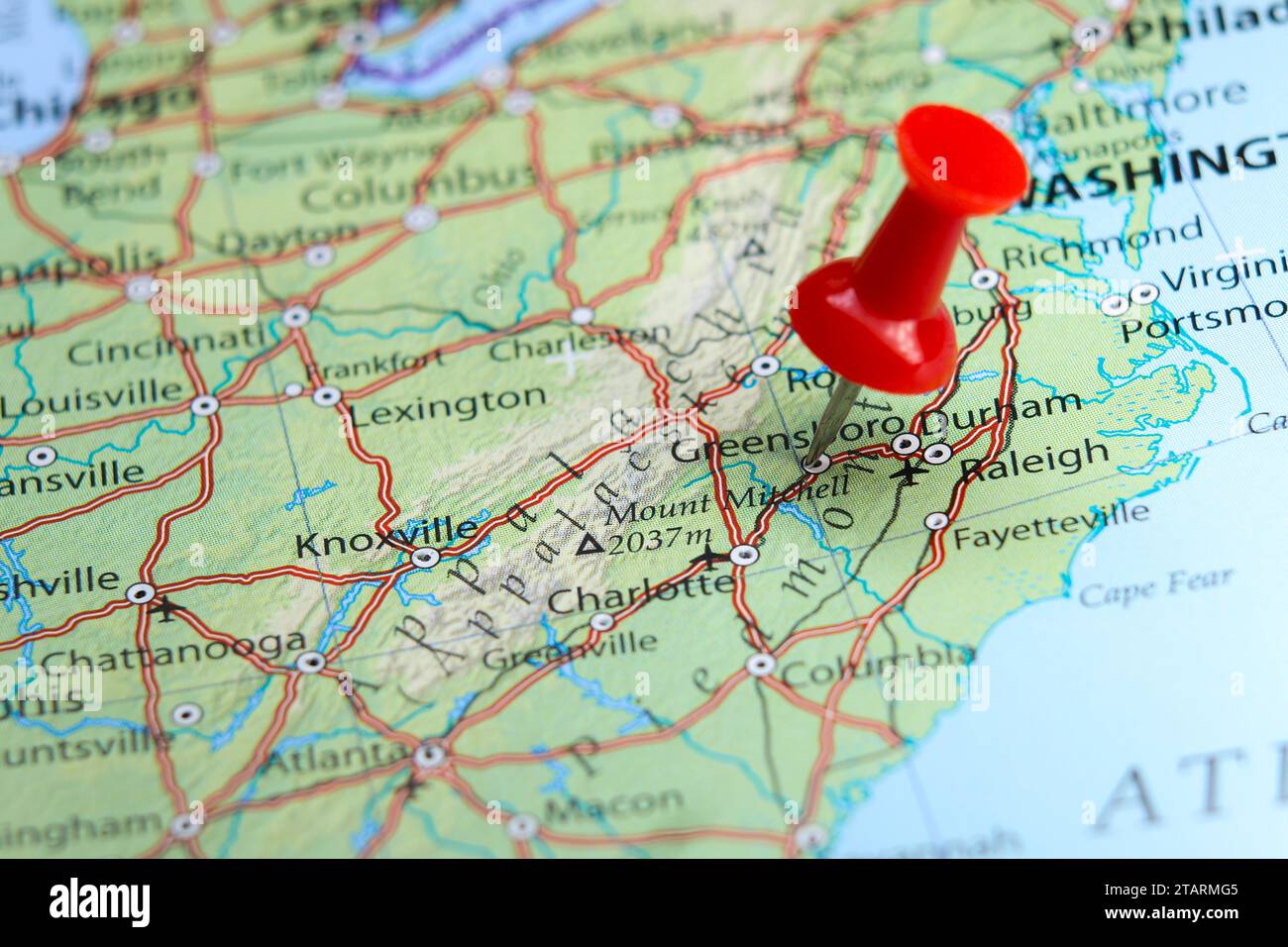 Map of greensboro hi-res stock photography and images - Alamy