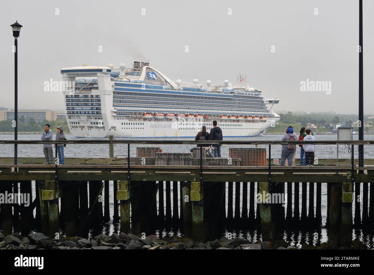 Cruise ship turning in the Halifax Harbour Stock Photo - Alamy