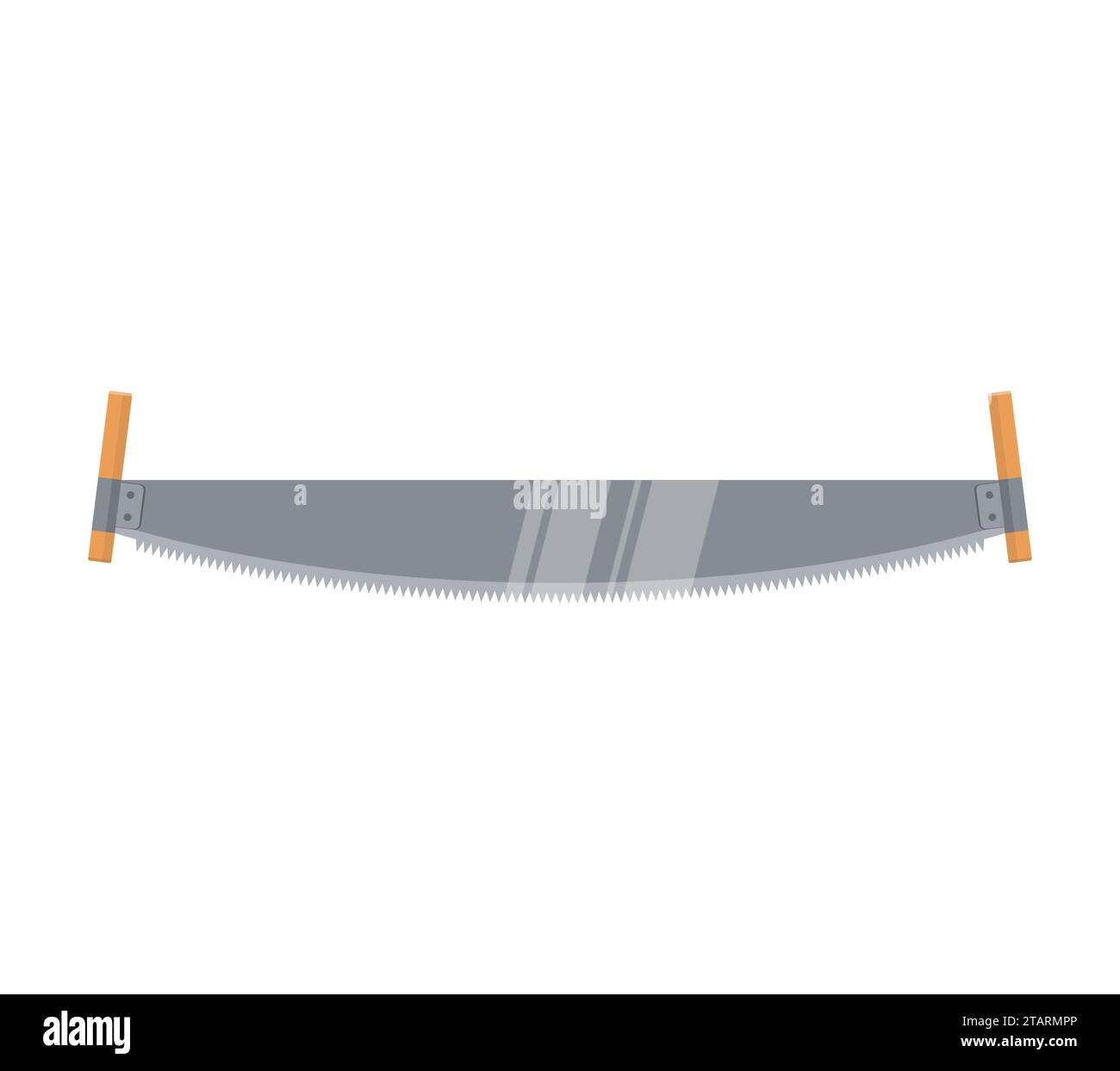 Two man saw with wooden handle isolated on white background ...