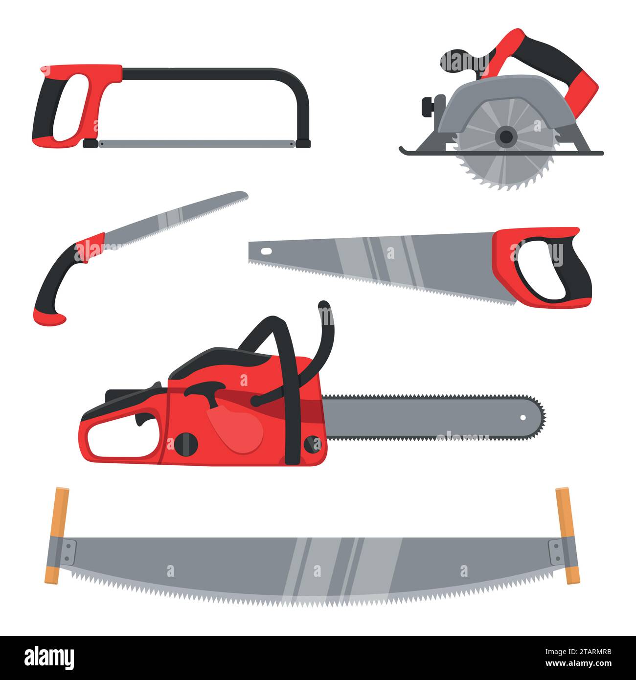 Lumberjack and woodworking tools icons isolated on white background ...