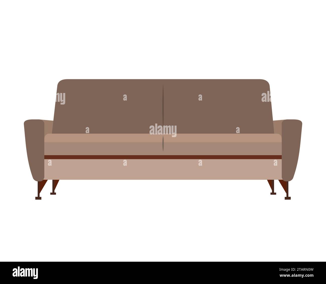 Retro sofa isolated on white background. Furniture for an interior ...