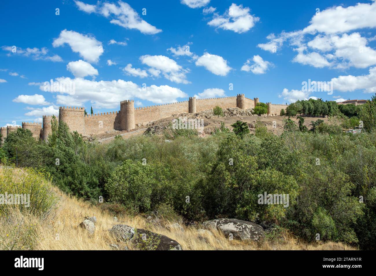 tView of the ramparts and fortifications of the Spanish walled city of ...