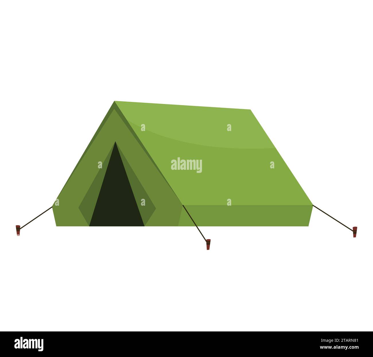 Camping tourist outdoor tent isolated on white background. Vector ...