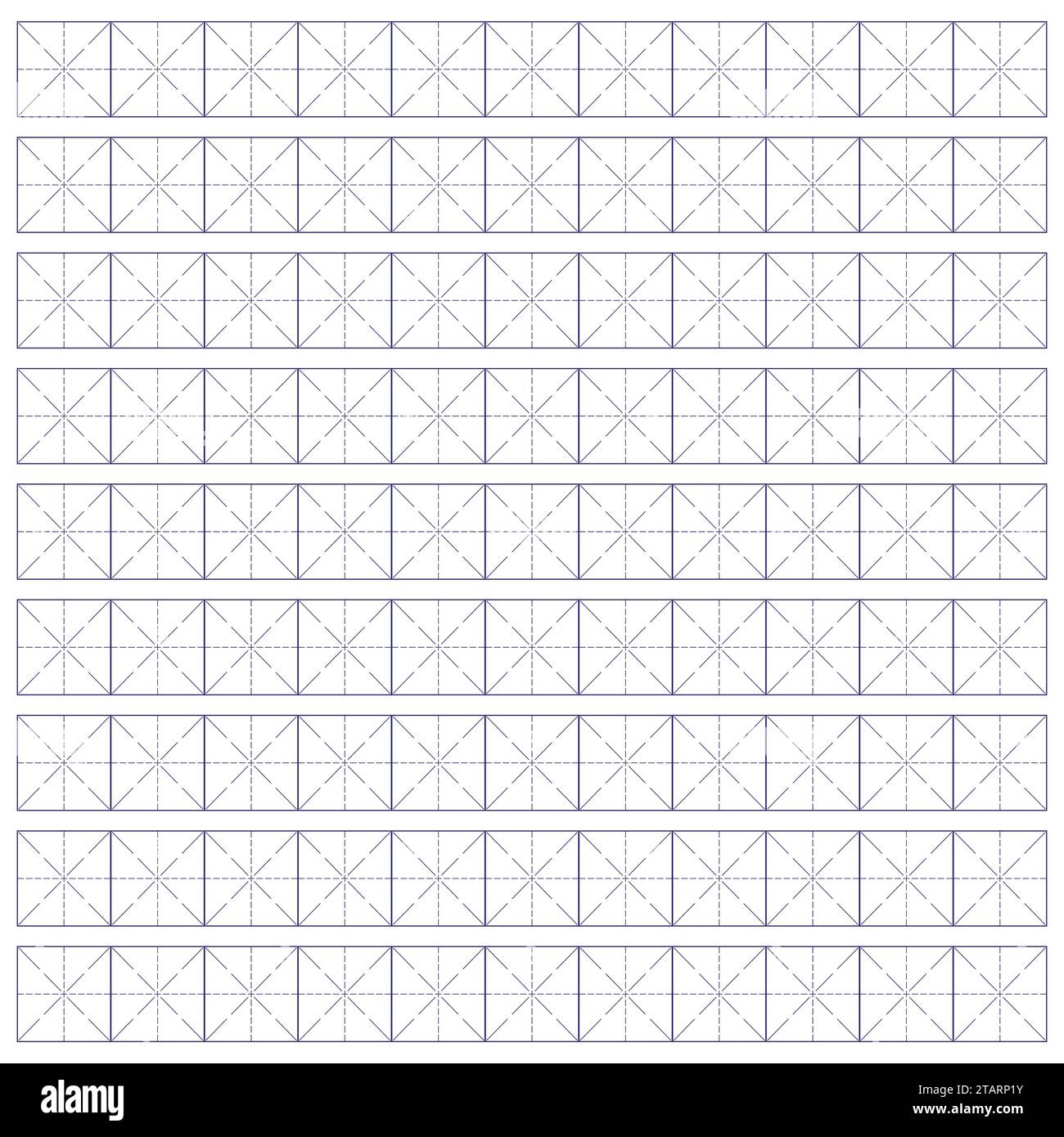 Workbook for writing hieroglyphs. Lined paper for printing. Geometric ...