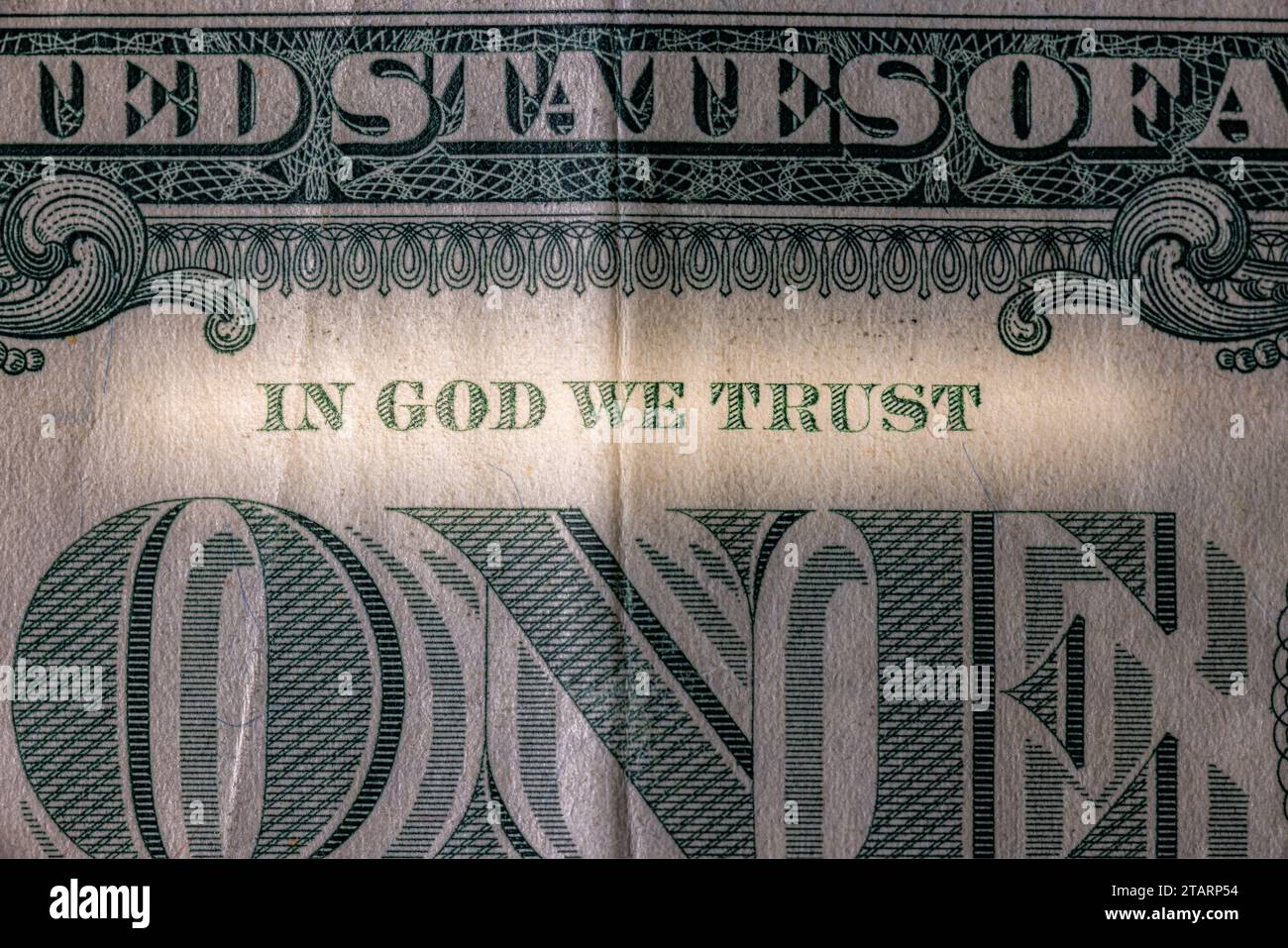 Macro image of a one dollar bill with soft glow as a conept Stock Photo ...