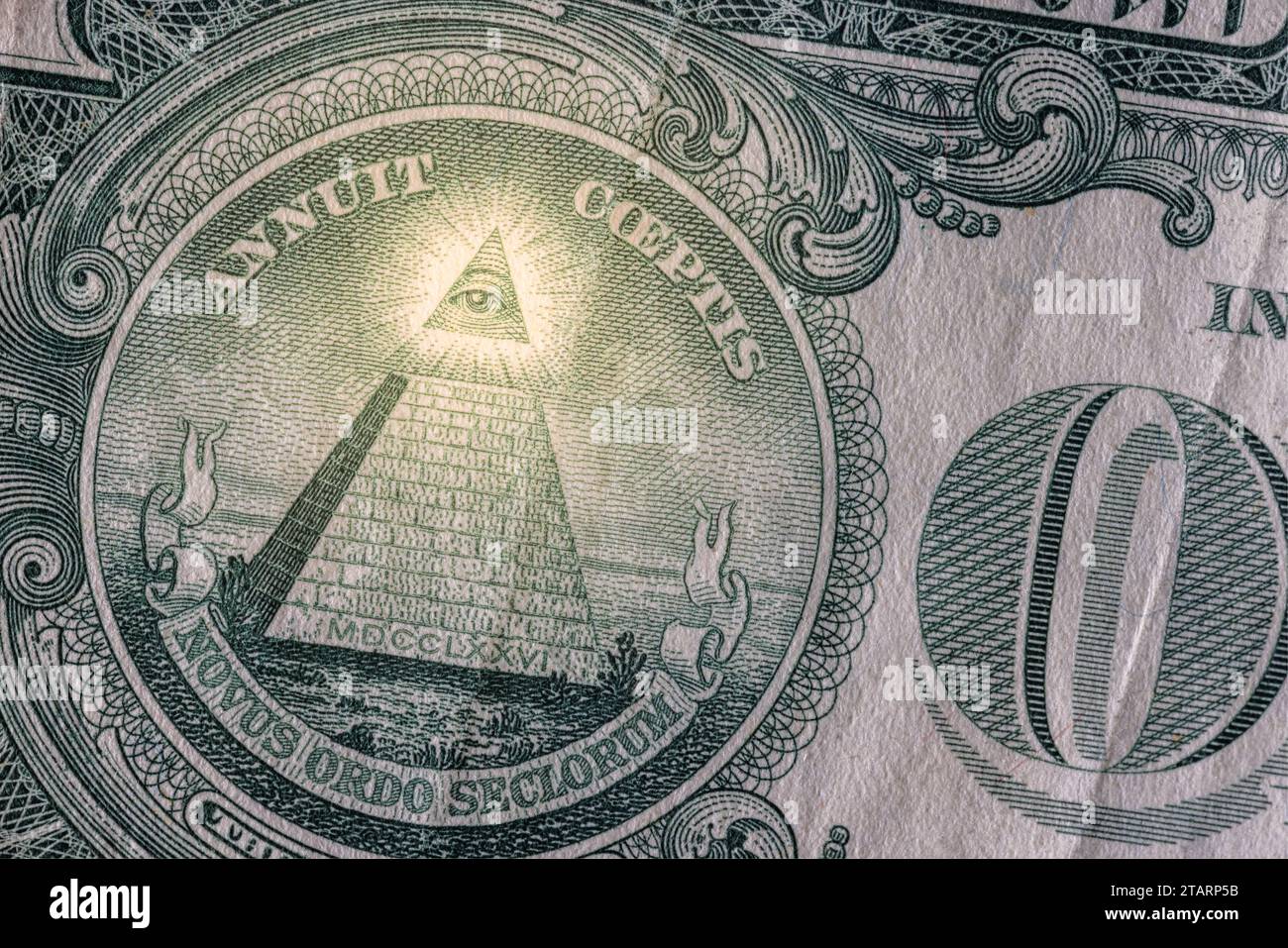 Macro image of a one dollar bill with soft glow as a conept Stock Photo ...