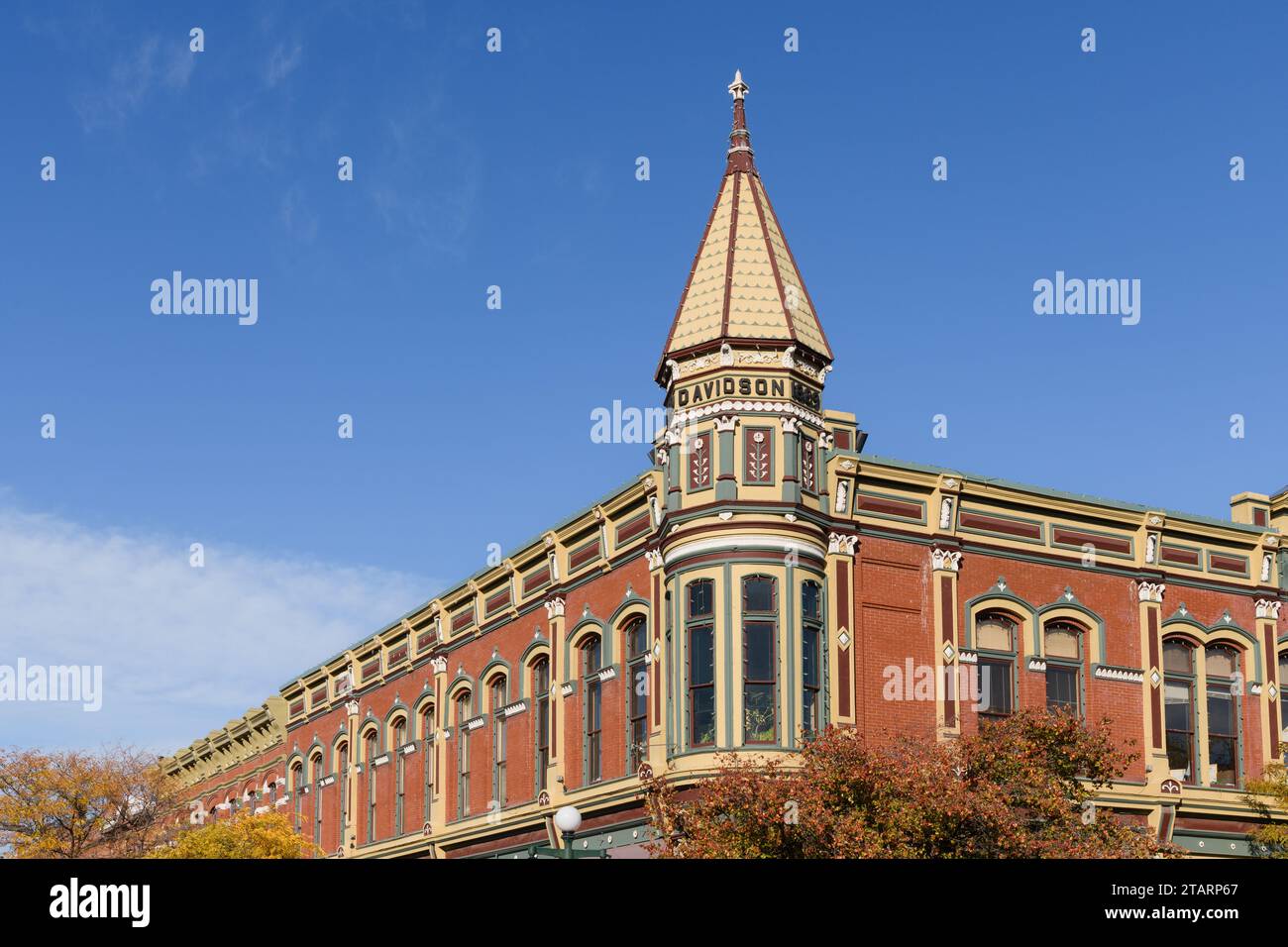 Ellensburg, WA, USA -October 20, 2023; Upper level facade and corner ...
