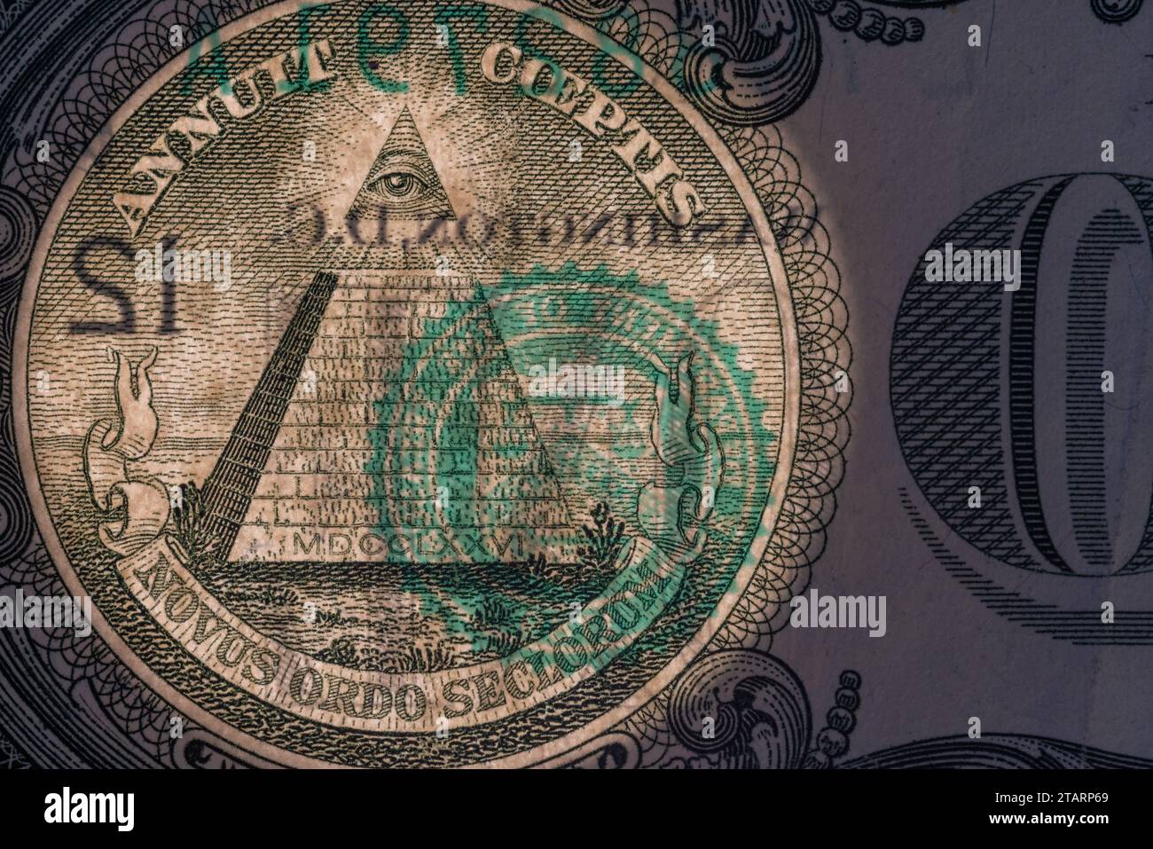 Macro image of a one dollar bill with soft glow as a conept Stock Photo ...