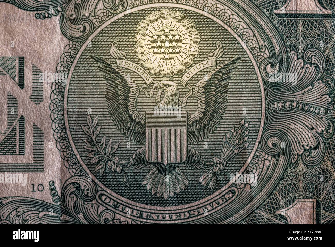 Macro image of a one dollar bill with soft glow as a conept Stock Photo ...