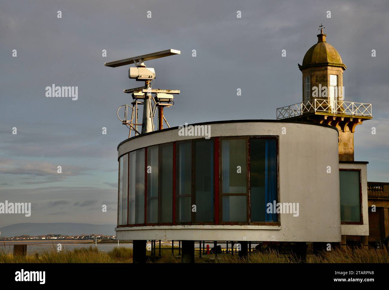 A close up view of the old Radar Station on the Esplanade at Fleetwood ...