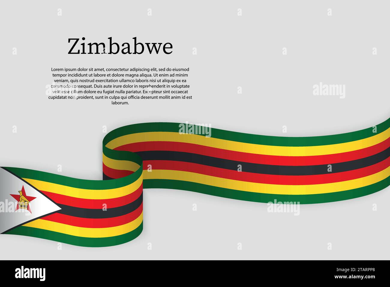Ribbon flag of Zimbabwe. Celebration background template Stock Vector ...